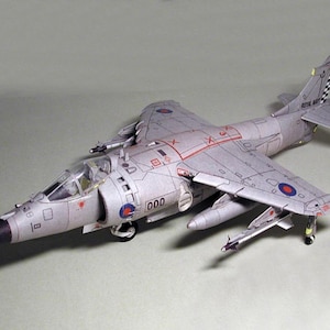 Papercraft Kit Harrier Jet 3d Paper Model Crafting Kit PDF Plans to ...