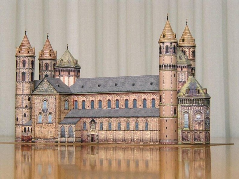 Papercraft Kit Worms Cathedral 3d Paper Model Crafting Kit PDF Plans to ...