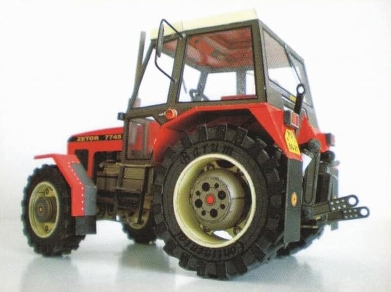 Papercraft Kit Tractor 3d Paper Model Crafting PDF Plans DIY Template ...
