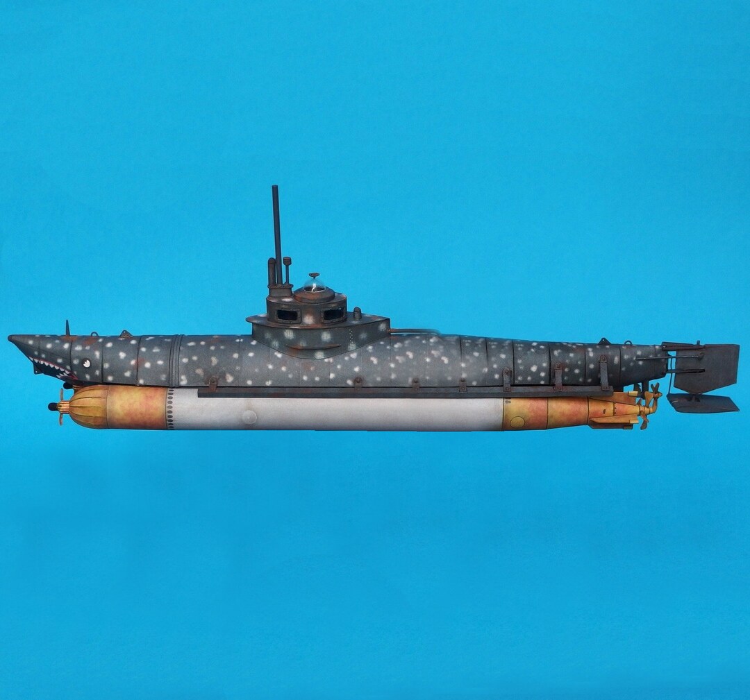 Papercraft Kit XXVII-C Biber U-boat Submarine 3d Paper Model Crafting ...