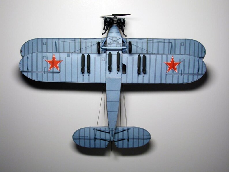 Papercraft Kit Po-2 Biplane 3d Paper Model Crafting Kit PDF Plans to ...