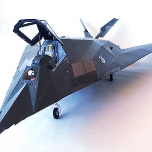 Papercraft Kit F-117 Nighthawk Plane 3d Paper Model Crafting Kit PDF Plans to Print Cut & Glue ...