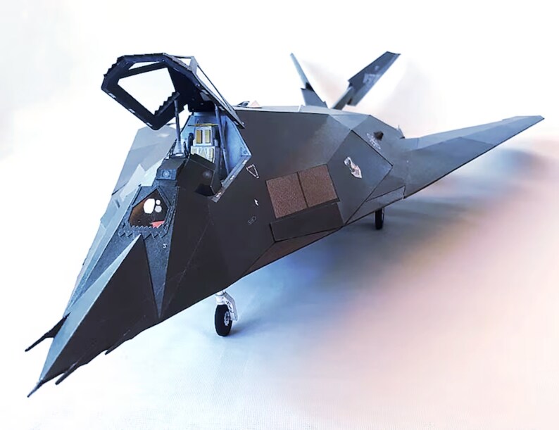 Papercraft Kit F-117 Nighthawk Plane 3d Paper Model Crafting Kit PDF ...