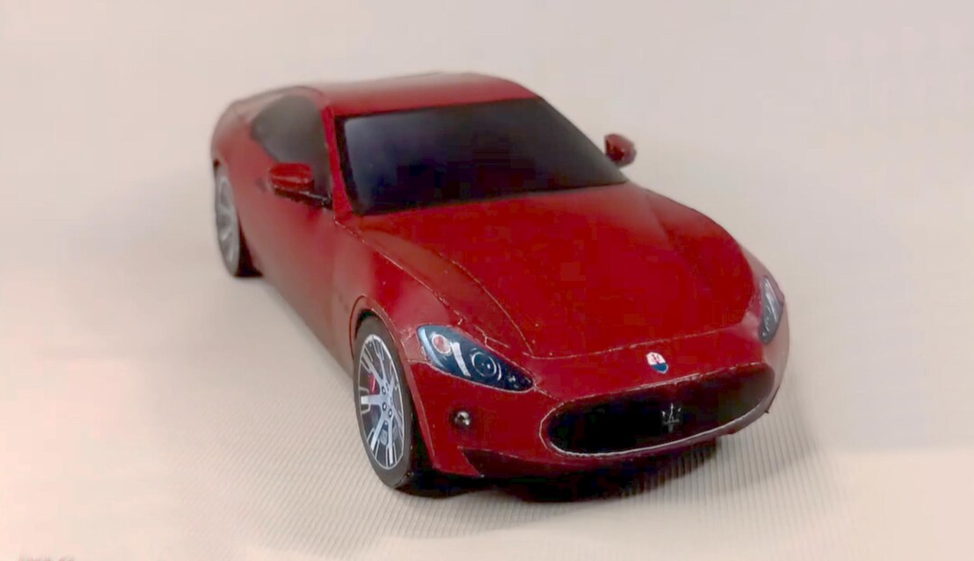 Papercraft Kit Maserati Granturismo Car 3d Paper Model Crafting Kit PDF ...