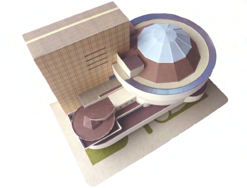 Papercraft Kit NYC Guggenheim Museum 3d Paper Model Crafting Kit PDF ...