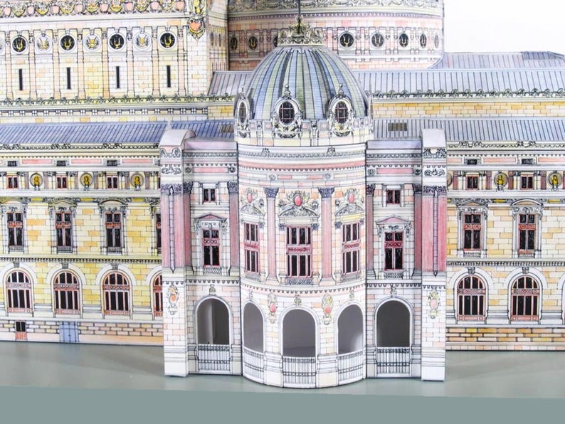 Papercraft Kit Paris Opera House 3d Paper Model Crafting Kit PDF Plans ...
