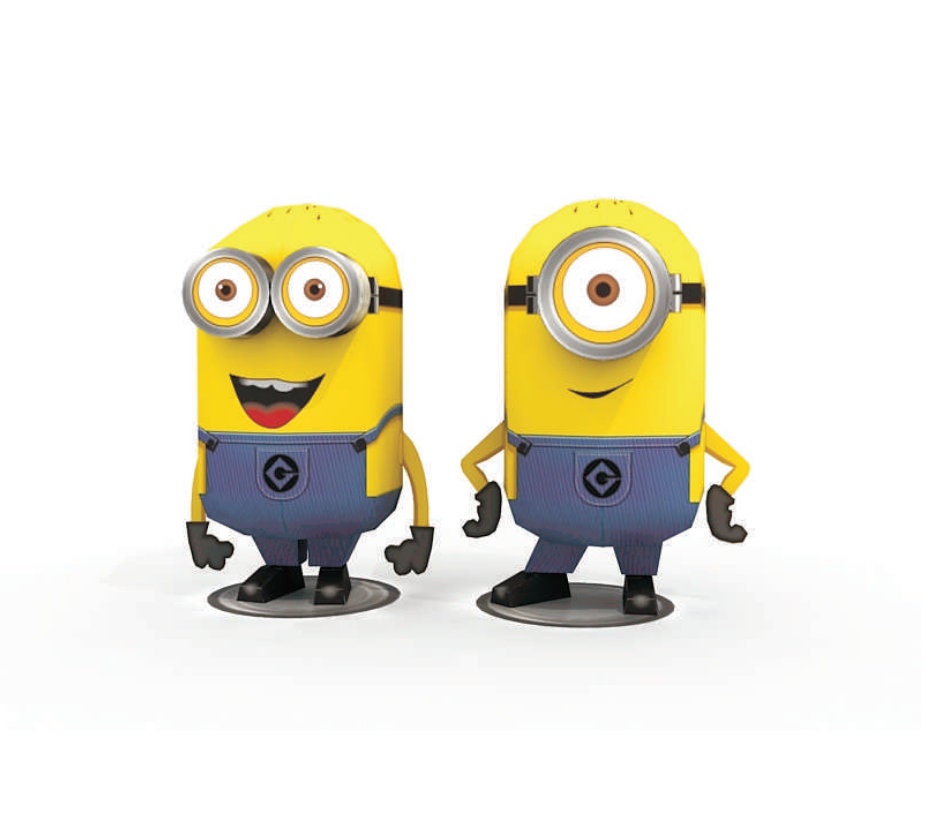Papercraft Minion 3d Paper Model Crafting Kit PDF Plans DIY Template - Etsy