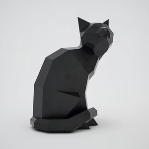 Papercraft Kit Cat 3d Paper Model Crafting Kit PDF Plans to Print Cut ...