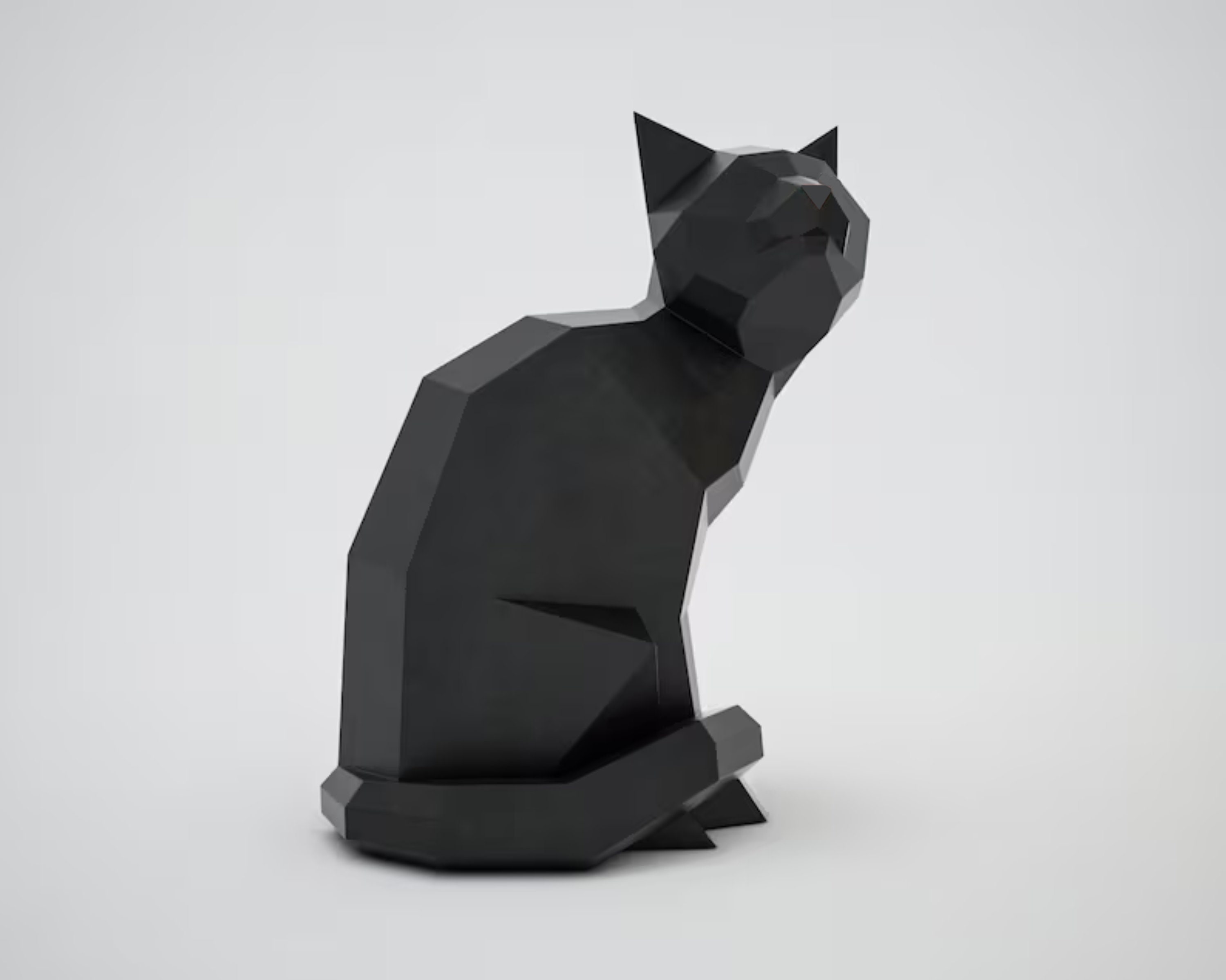 Papercraft Kit Cat 3d Paper Model Crafting Kit PDF Plans to Print Cut ...