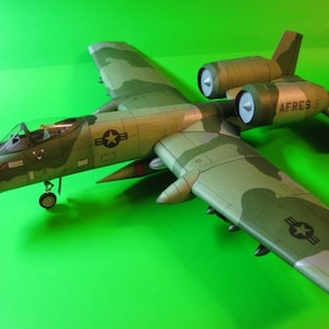 Papercraft Kit A-10 Warthog Airplane 3d Paper Model Crafting Kit PDF ...