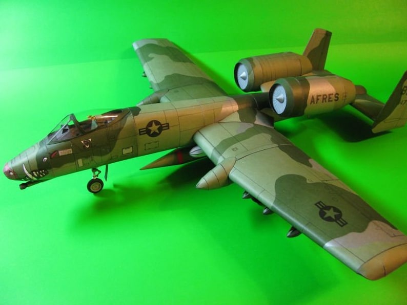 Papercraft Kit A-10 Warthog Airplane 3d Paper Model Crafting Kit PDF ...