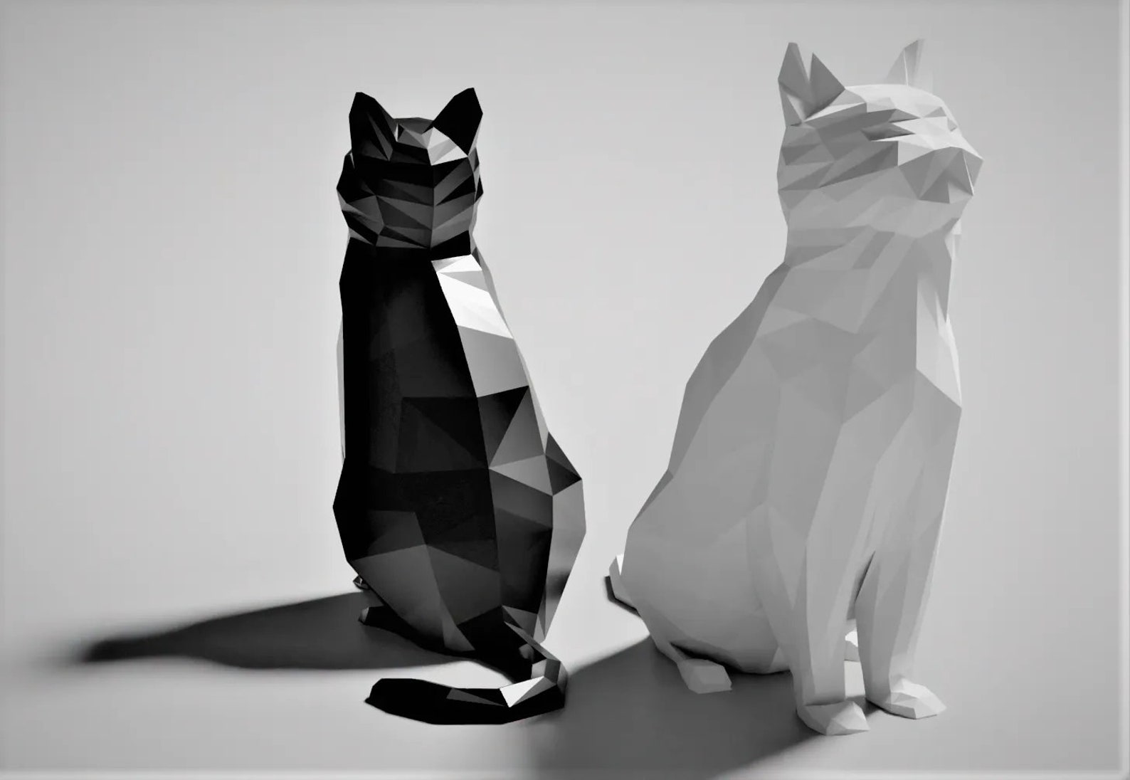 Papercraft Kit Cat 3d Paper Model Crafting Kit PDF Plans to Print Cut ...