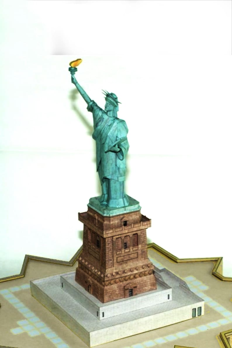 Papercraft Kit Statue of Liberty NY 3d Paper Model Crafting PDF Plans ...