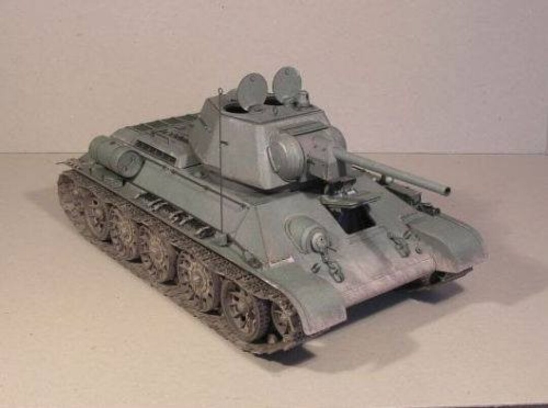 Papercraft Kit T-34 Tank 3d Paper Model Crafting Kit PDF Plans to Print ...