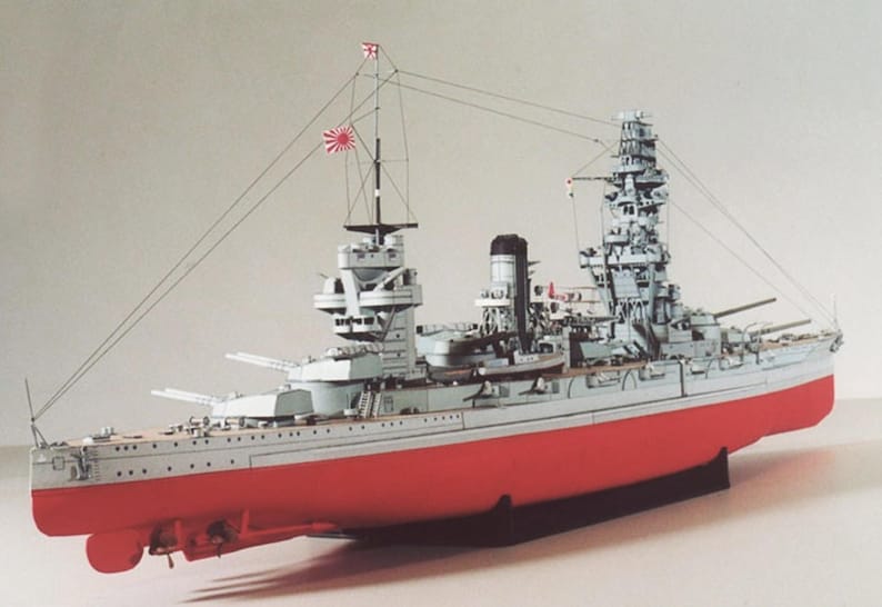 Papercraft Kit Fuso Dreadnought Battleship 3d Paper Model Crafting Kit ...
