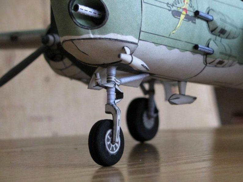 Papercraft Kit B-25 Mitchell Airplane 3d Paper Model Crafting Kit PDF ...