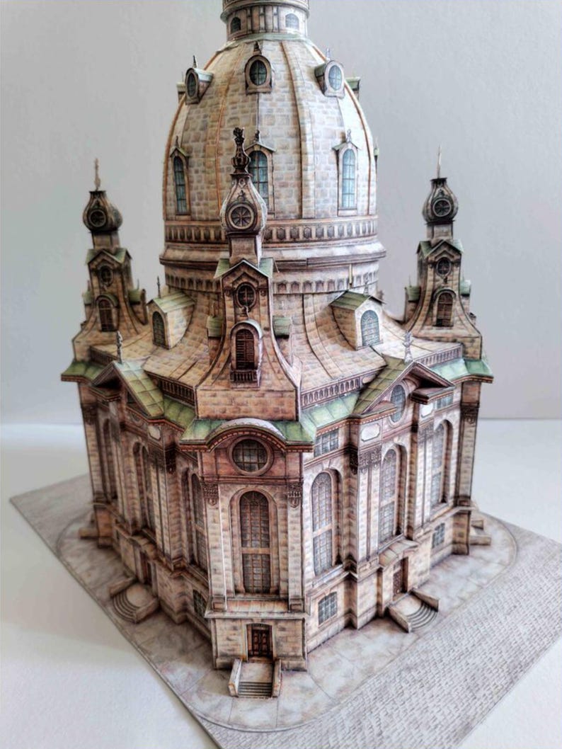 Papercraft Kit Our Lady Church Dresden 3d Paper Model Crafting PDF ...