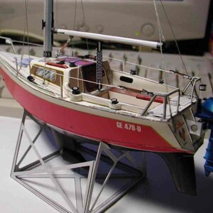 Papercraft Kit Sailboat 3d Paper Model Crafting Kit PDF Plans to Print ...