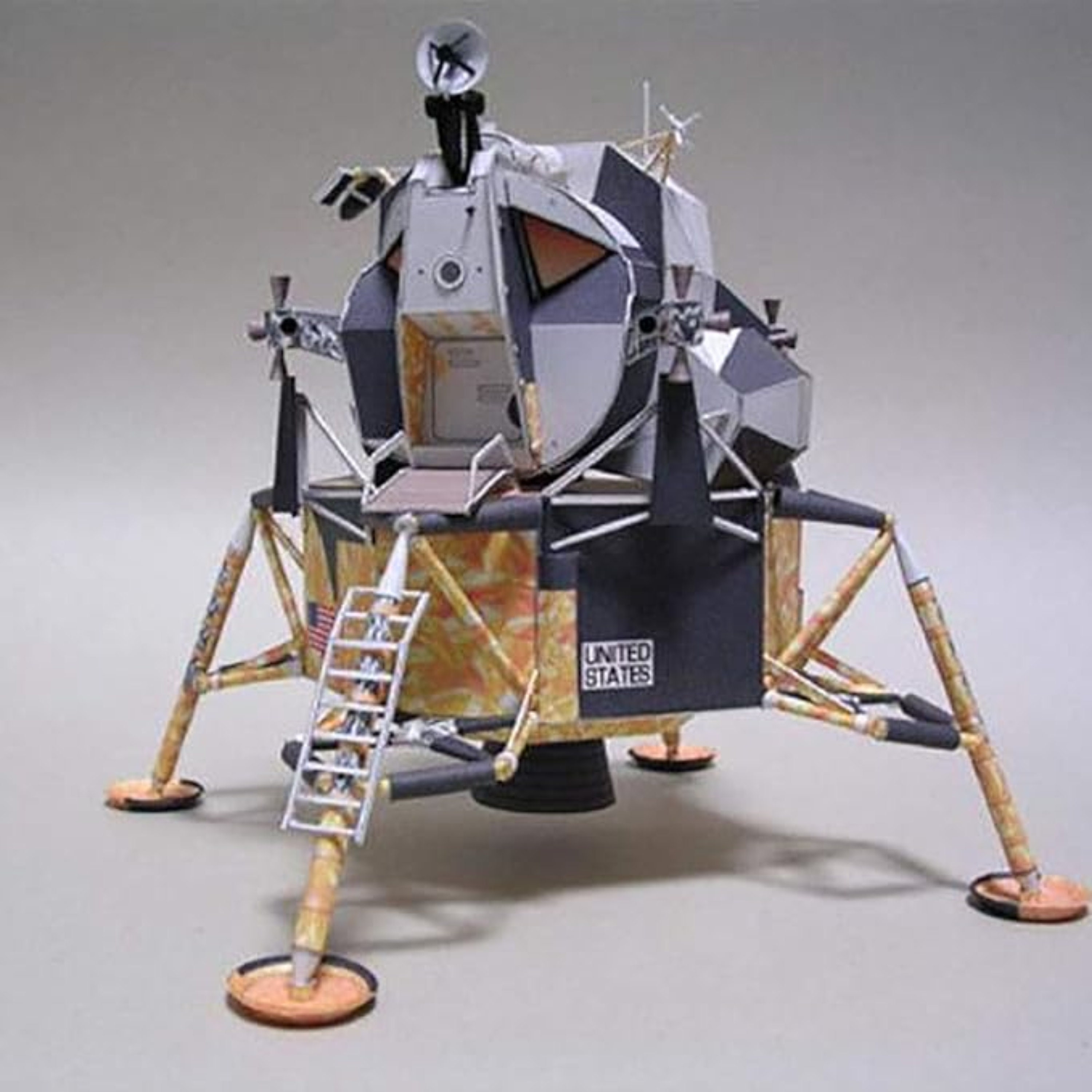 Papercraft Kit Apollo Moon Lander 3d Paper Model Crafting Kit PDF Plans ...