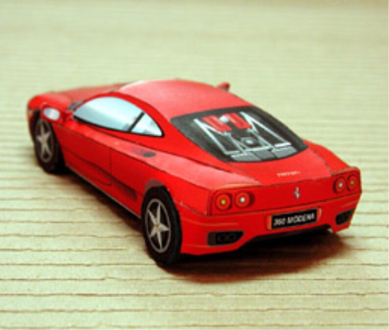 Papercraft Kit Ferrari 360 Modena Car 3d Paper Model Crafting Kit PDF ...