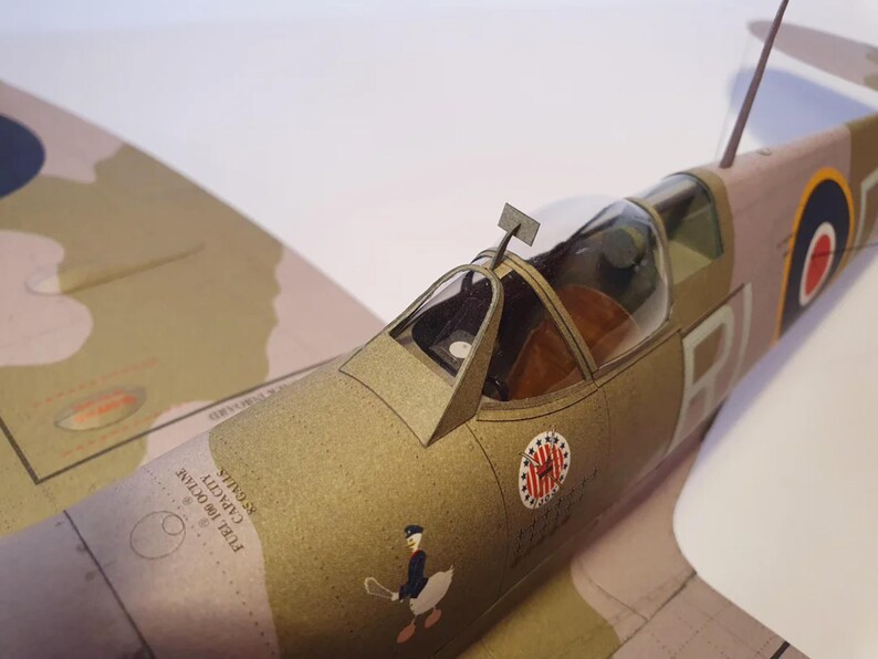 Papercraft Kit Supermarine Spitfire Airplane 3d Paper Model Crafting ...