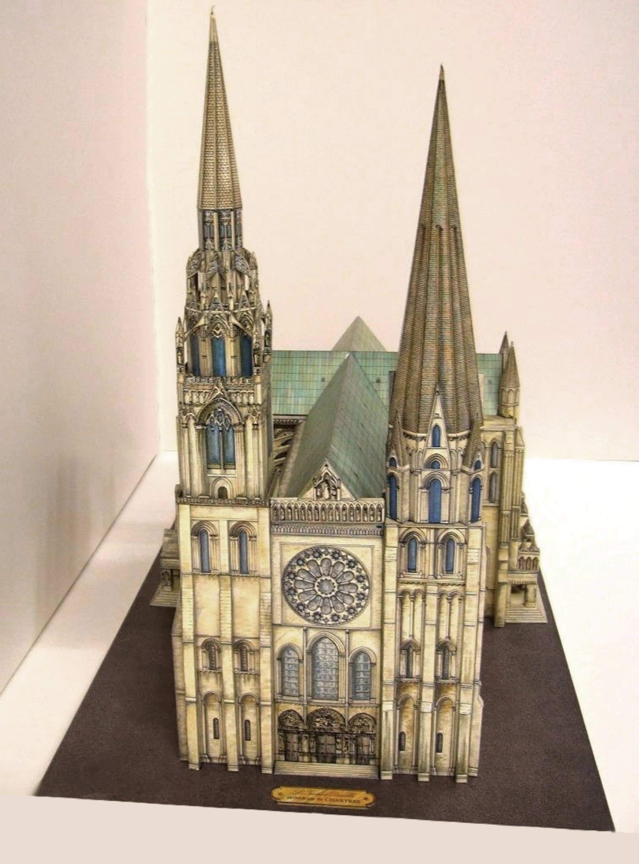 Papercraft Kit Chartres Cathedral 3d Paper Model Crafting Kit PDF Plans ...