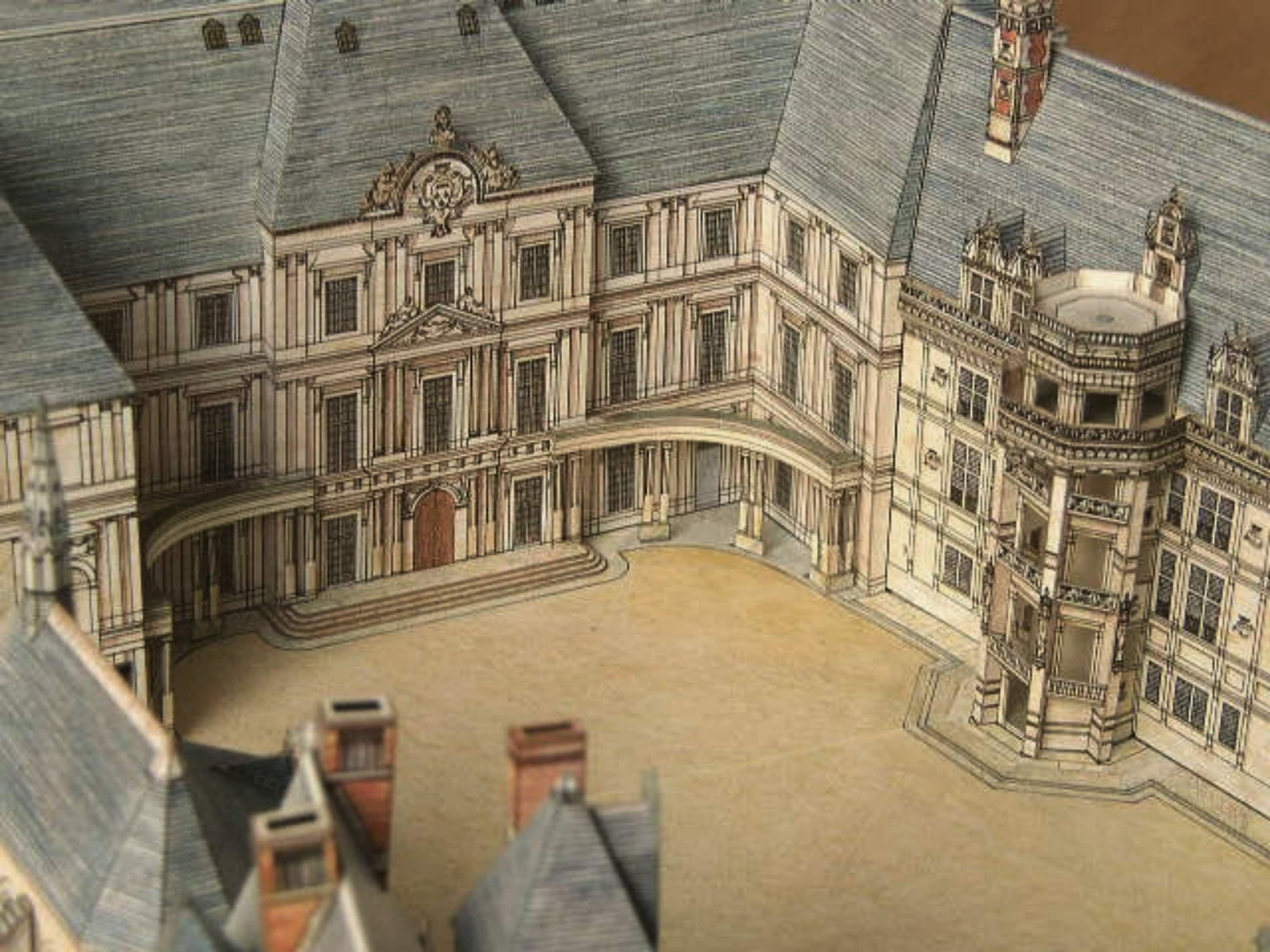 Papercraft Kit Chateau De Blois 3d Paper Model Crafting Kit PDF Plans ...