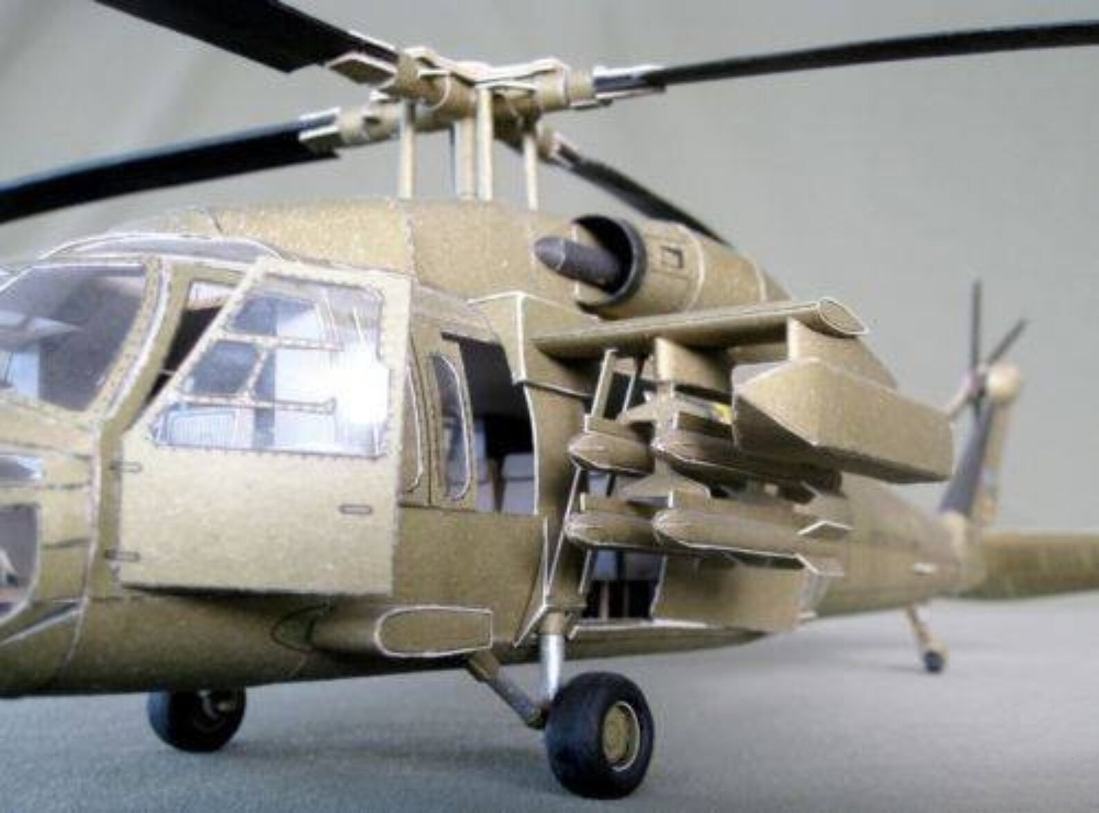Papercraft Kit UH-60 Black Hawk Helicopter 3d Paper Model Crafting Kit ...