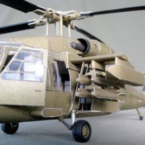 Papercraft Kit UH-60 Black Hawk Helicopter 3d Paper Model Crafting Kit ...