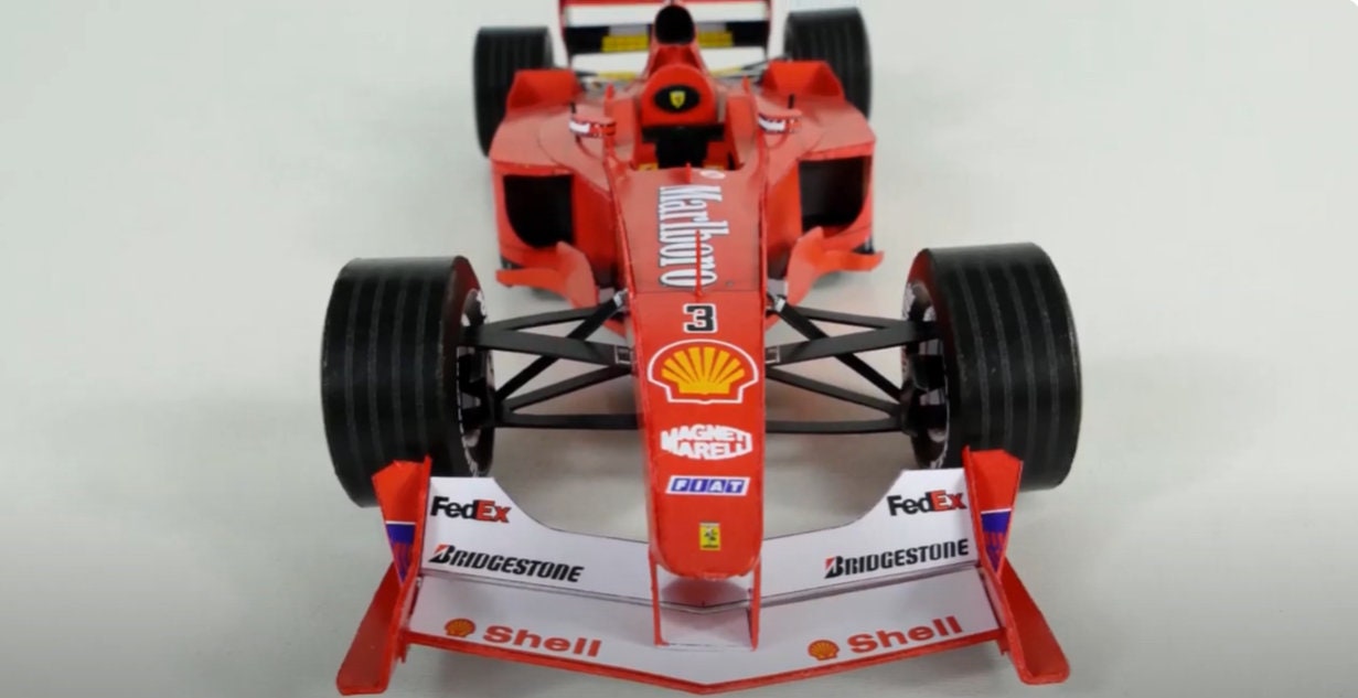 Papercraft Kit F1 Race Car 3d Paper Model Crafting Kit PDF Plans to ...
