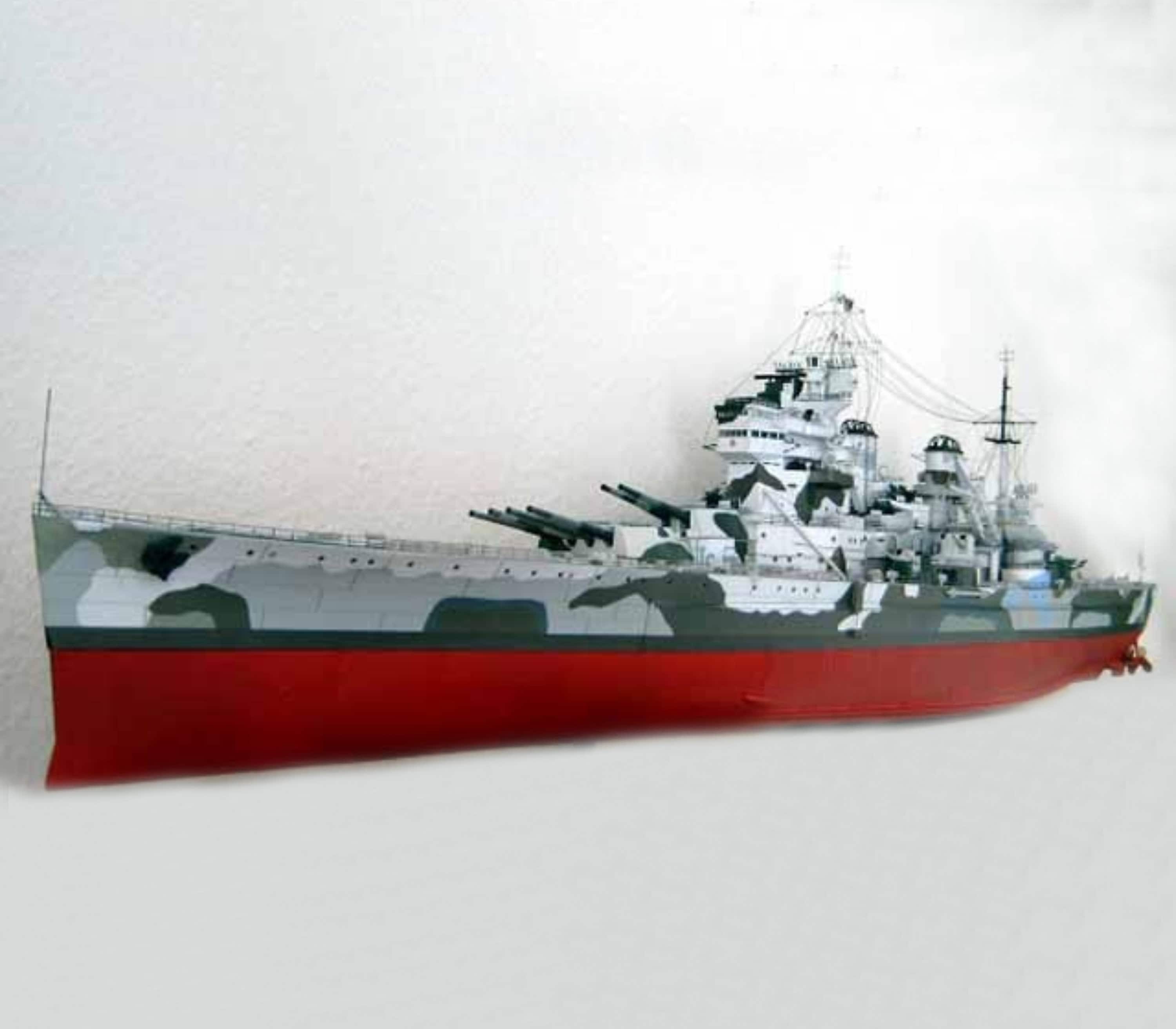 Papercraft Kit HMS Prince of Wales Battleship 3d Paper Model Crafting ...