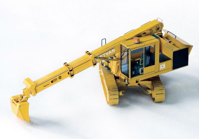 Papercraft Kit Excavator Heavy Vehicle 3d Paper Model Crafting Kit PDF ...