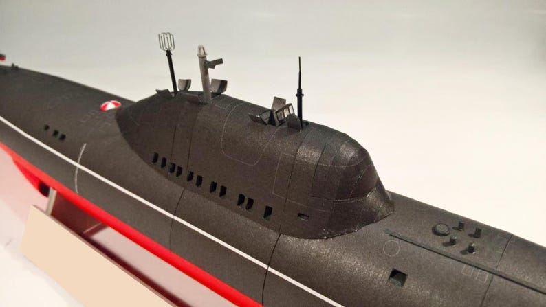 Papercraft Kit Akula Submarine 3d Paper Model Crafting PDF Plans DIY ...
