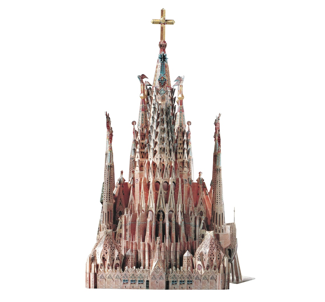 Papercraft Kit Sagrada Família Gaudi 3d Paper Model Crafting PDF Plans ...