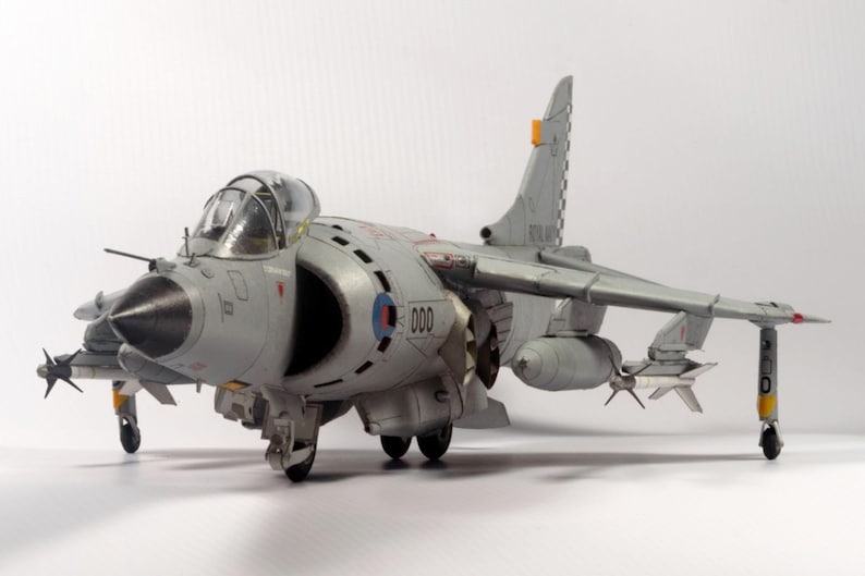 Papercraft Kit Harrier Jet 3d Paper Model Crafting Kit PDF Plans DIY ...