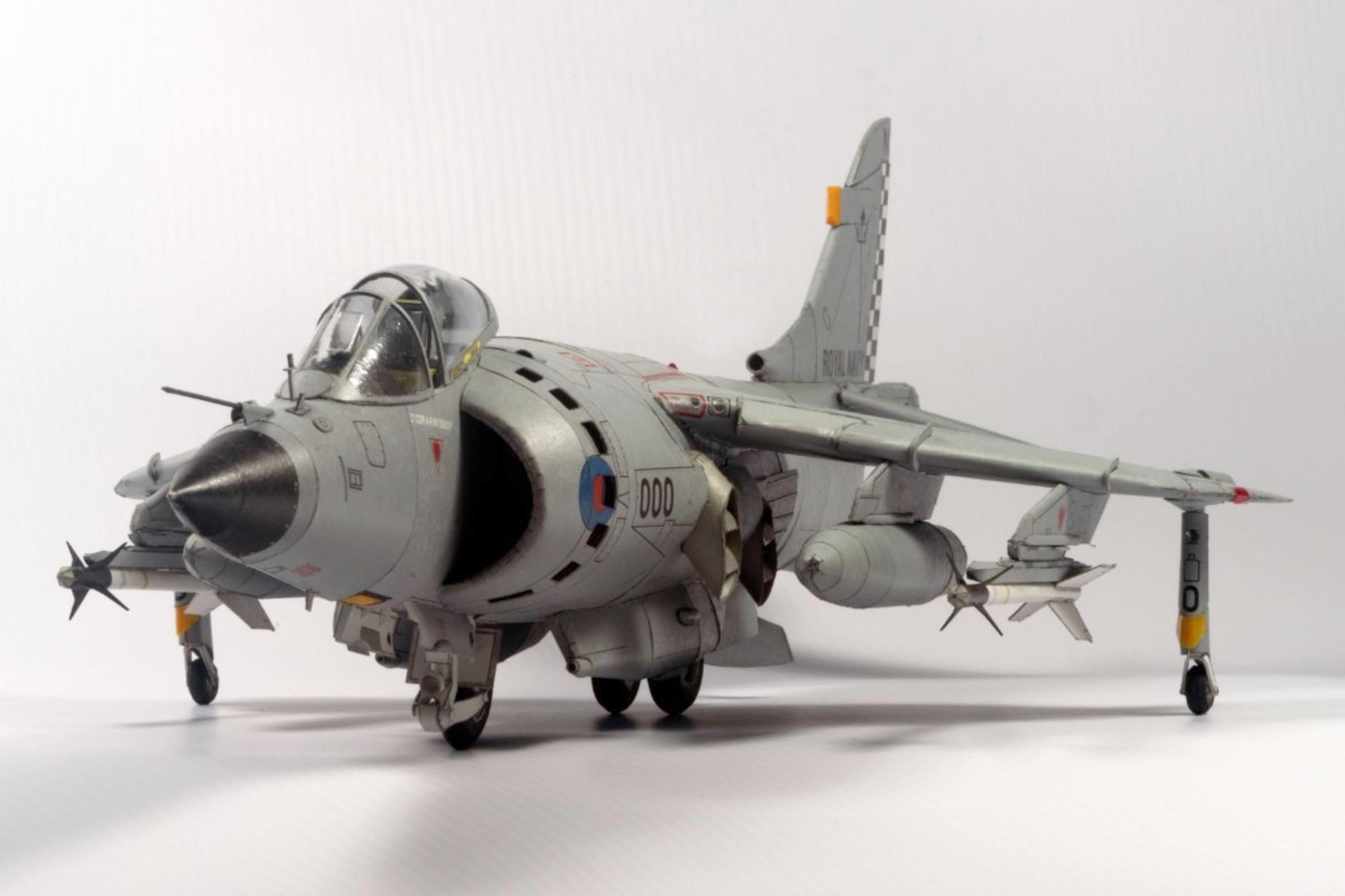 Papercraft Kit Harrier Jet 3d Paper Model Crafting Kit PDF Plans DIY ...
