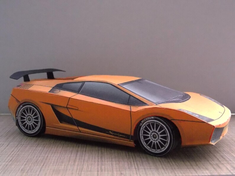 Papercraft Kit Lamborghini Gallardo Car 3d Paper Model Crafting Kit PDF ...
