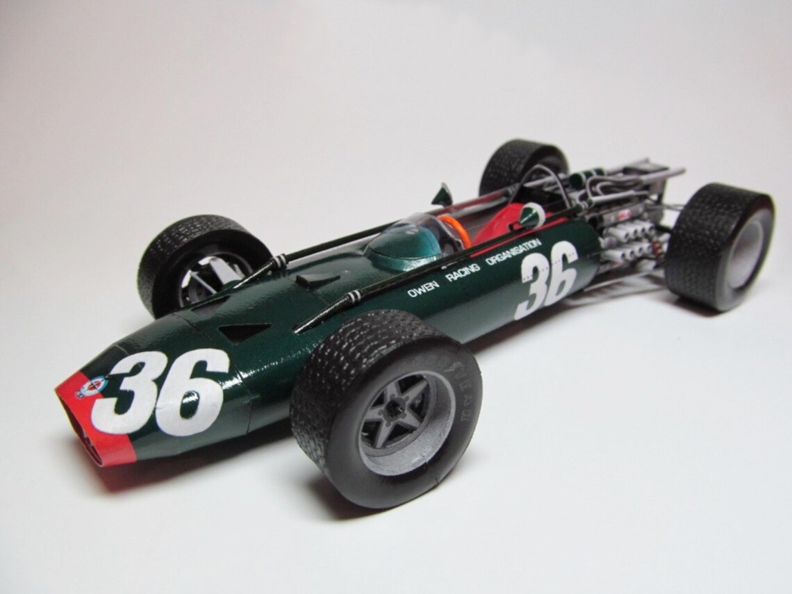 Papercraft Kit F1 BRM P83 Race Car 3d Paper Model Crafting Kit PDF ...