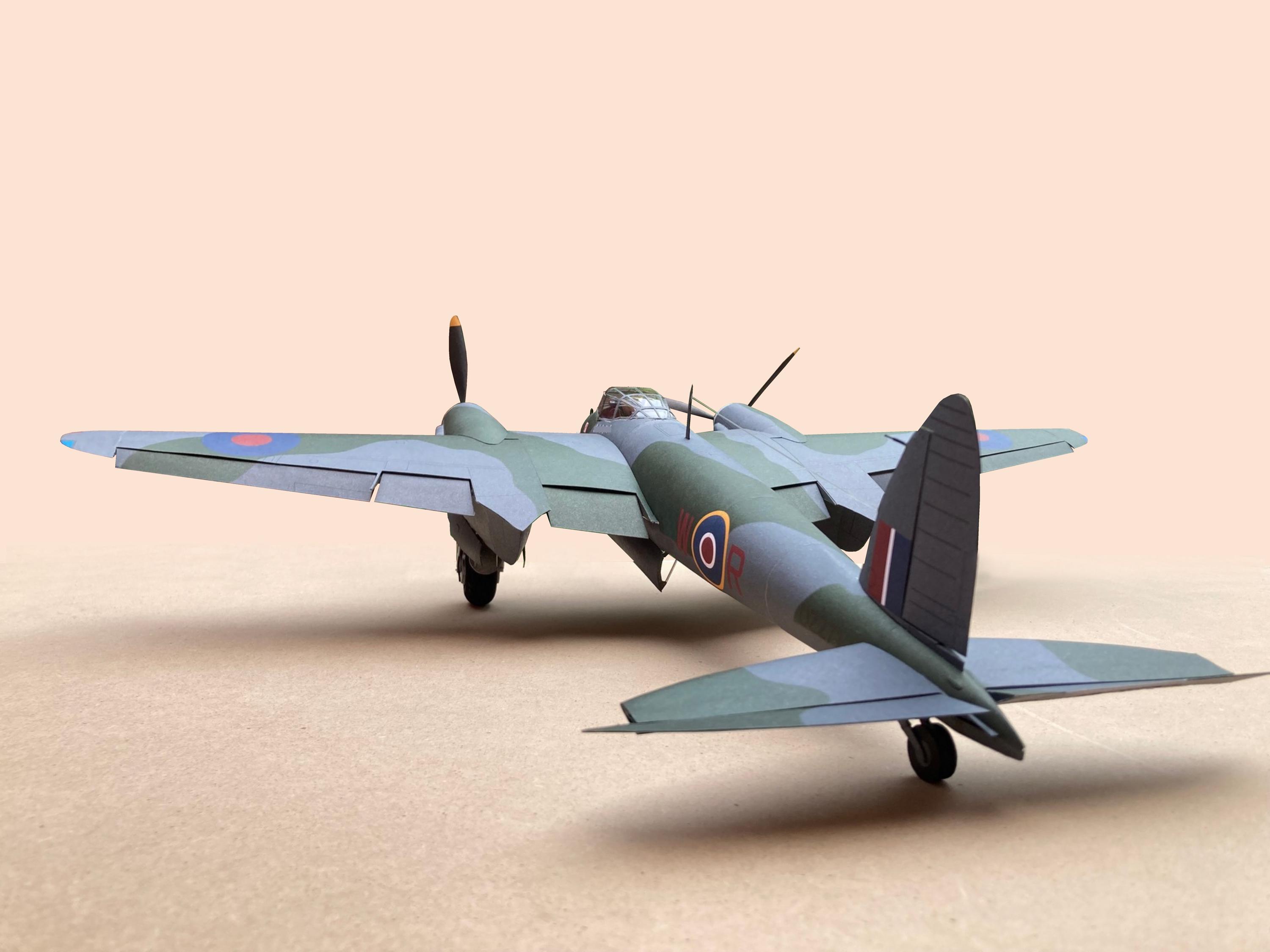 Papercraft Kit Havilland DH98 Mosquito Airplane 3d Paper Model Crafting ...