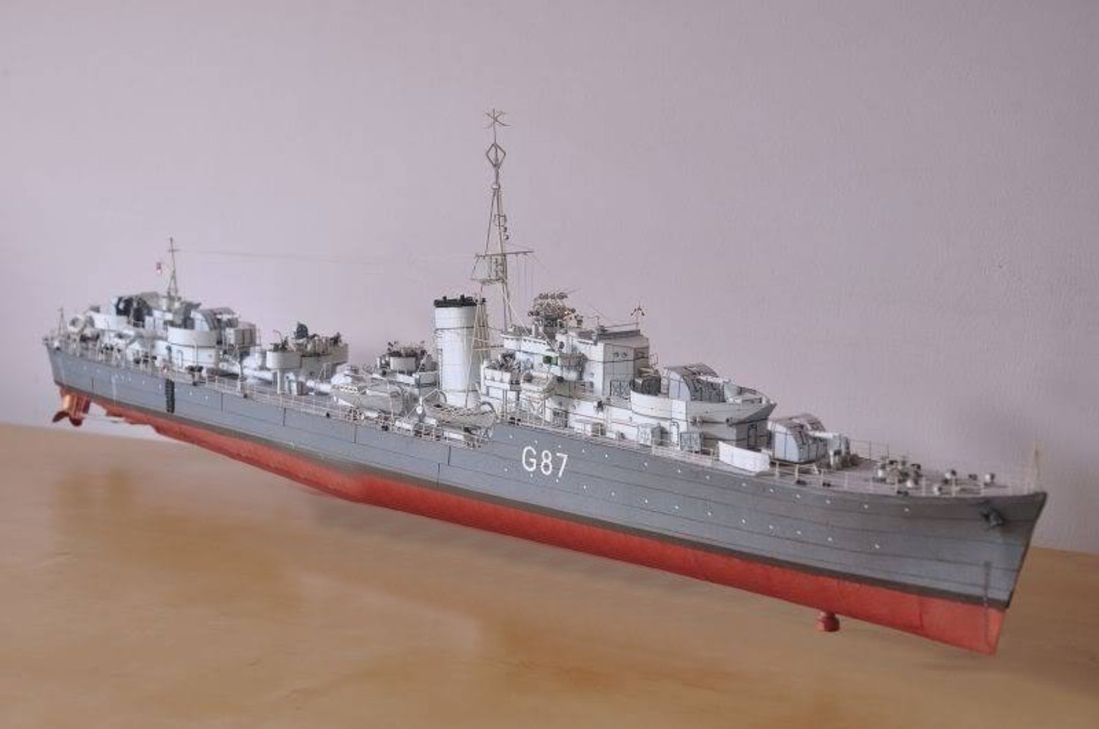 Papercraft Kit HMS Lance Destroyer Royal Navy Ship 3d Paper Model ...