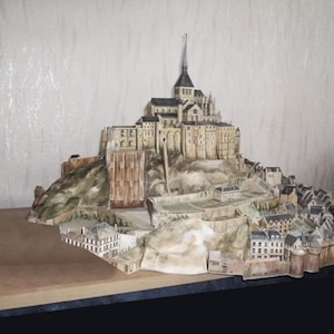 Papercraft Kit Mont Saint Michel France 3d Paper Model Crafting PDF ...