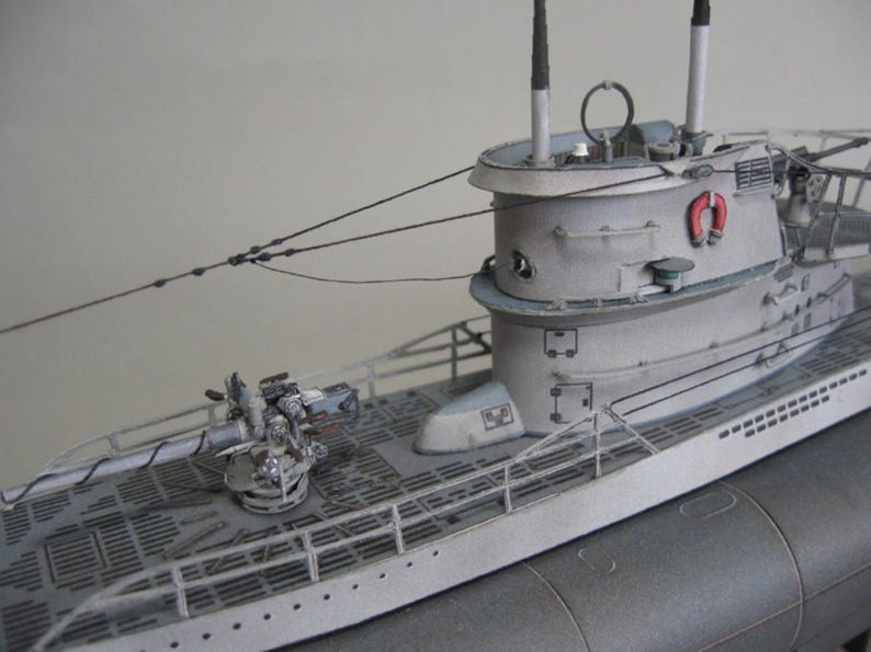 Papercraft Kit VII-C U-boat Submarine 3d Paper Model Crafting Kit PDF ...