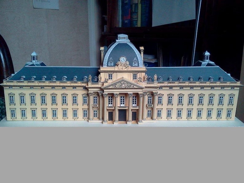 Papercraft Kit Military School Paris 3d Building Paper Model Crafting ...