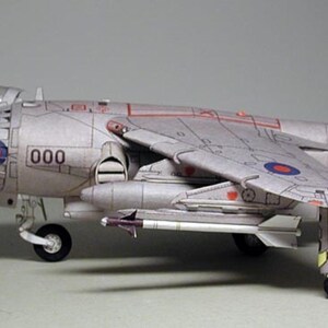 Papercraft Kit Harrier Jet 3d Paper Model Crafting Kit PDF Plans to ...