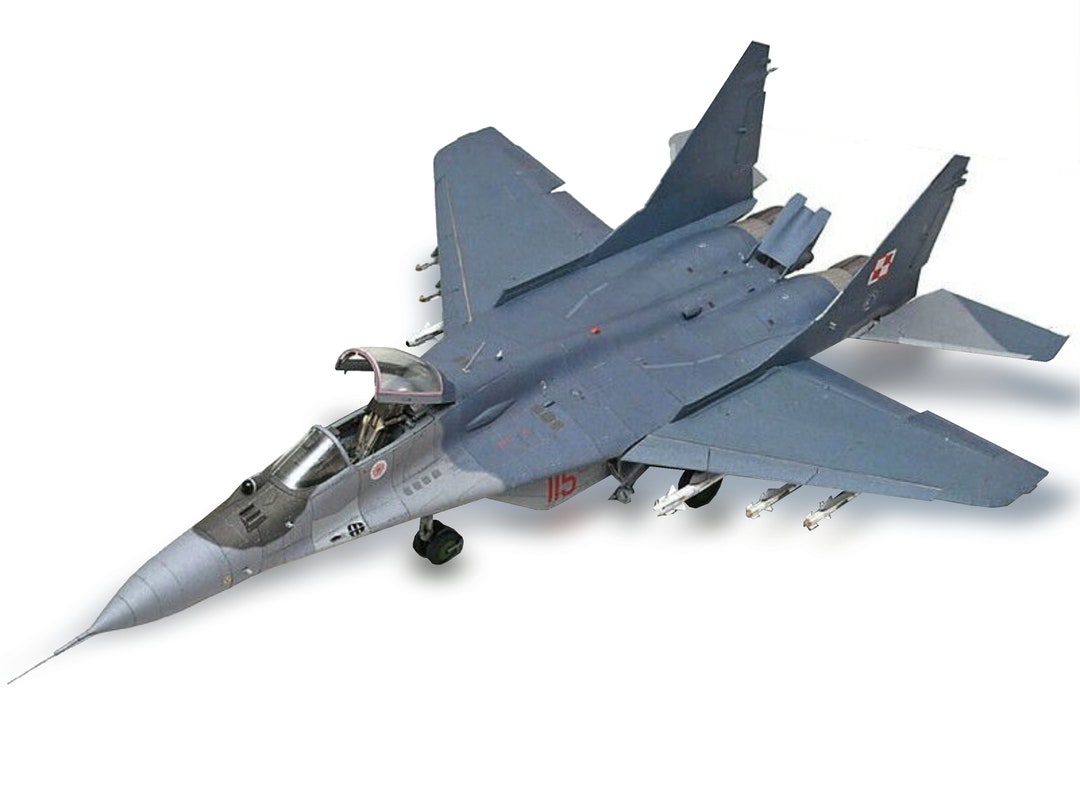 Papercraft Kit Mig-29 Fulcrum Airplane 3d Paper Model Crafting Kit PDF ...