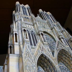 Papercraft Kit Reims Cathedral 3d Paper Model Crafting Kit PDF Plans to ...