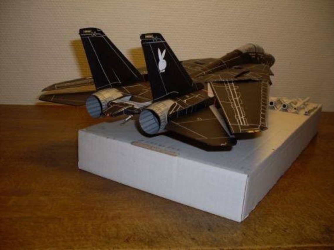 Papercraft Kit F-14 Tomcat Airplane 3d Paper Model Crafting Kit PDF ...