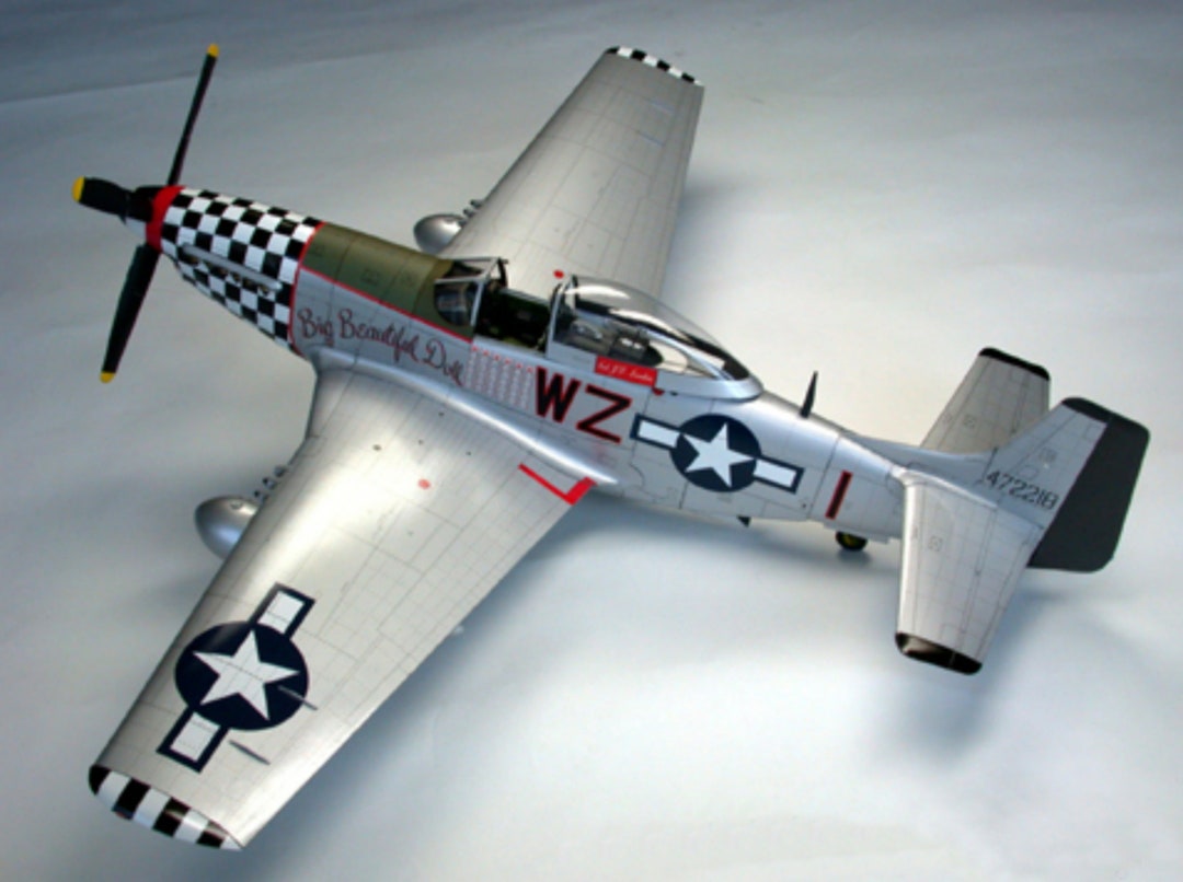 Papercraft Kit Mustang Airplane 3d Paper Model Crafting Kit PDF Plans ...