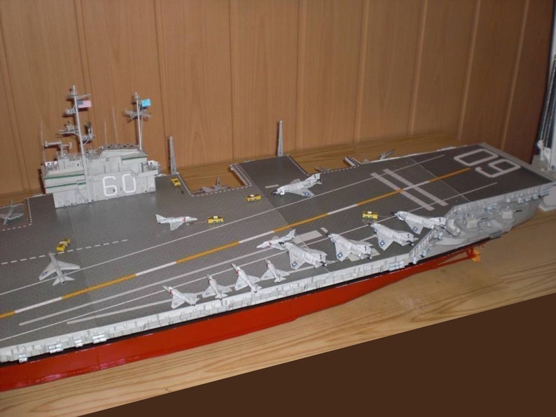 Papercraft Kit USS Enterprise Aircraft Carrier 3d Paper Model Crafting ...