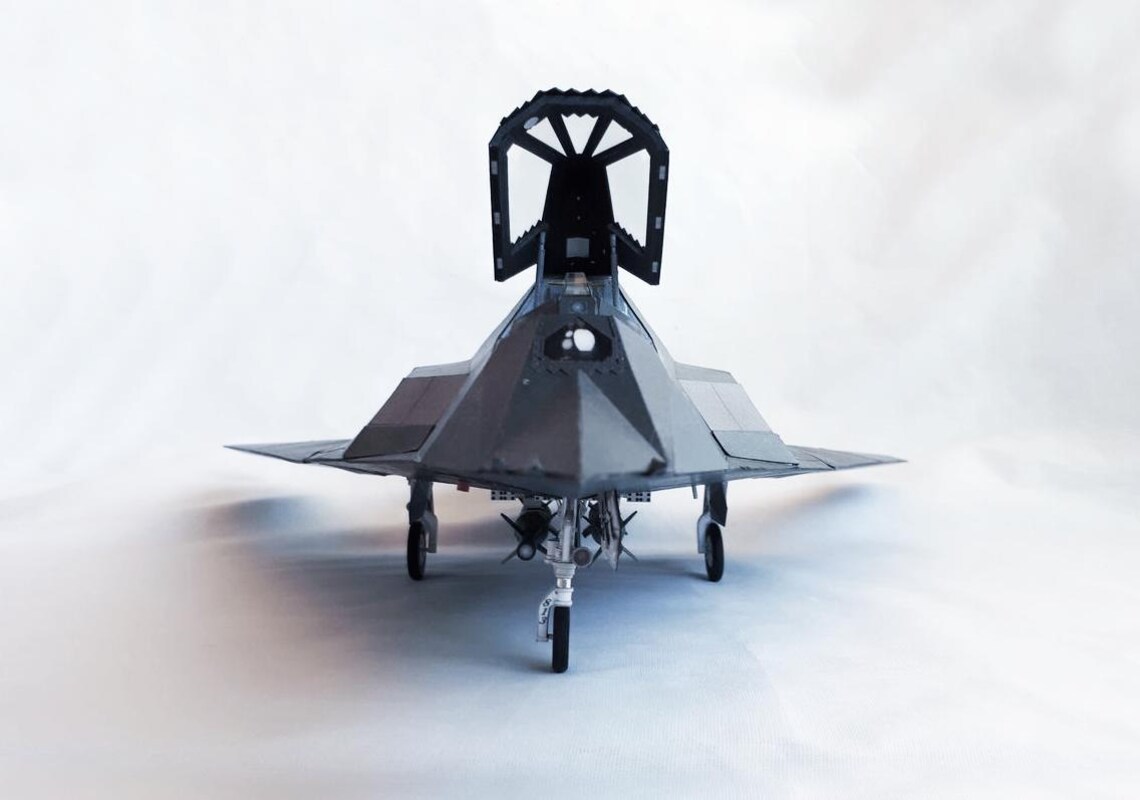 Papercraft Kit F-117 Nighthawk Plane 3d Paper Model Crafting PDF Plans ...